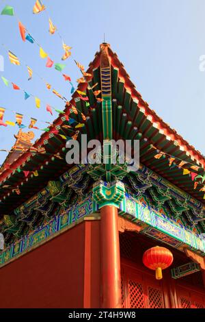 Chinese temples and color cloth, closeup of photo Stock Photo - Alamy
