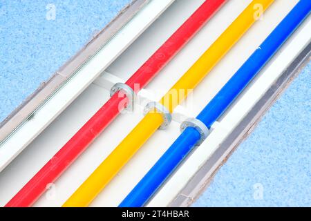 Color gas pipeline, closeup of photo Stock Photo - Alamy