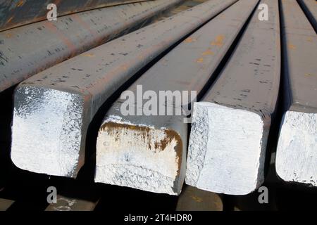 Steel ingot cross section features, closeup of photo Stock Photo - Alamy