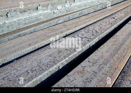 Steel ingot features, closeup of photo Stock Photo - Alamy