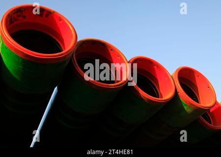 Steel pipe cross section features, closeup of photo Stock Photo - Alamy