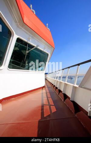 cargo ship cab glass observation window, closeup of photo Stock Photo ...
