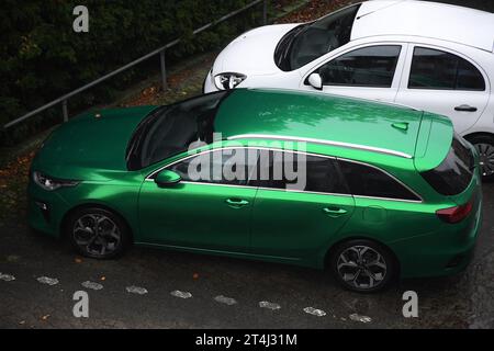 Copenhagen, Denmark /31 October. 2023/.Weather rain fall in autumns ...