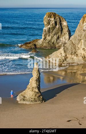 Cathedral Rock, Grave Point, Bandon Beach, view from Face Rock Scenic ...