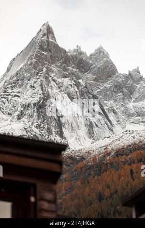 contrasting fall colors in the french alps Stock Photo - Alamy