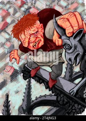 Victor Hugo's Notre Dame de Paris, 1831. Esmerelda collects money for ...