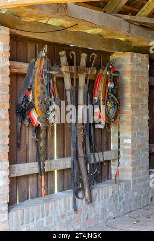 Old country farm, Moravska Nova Ves, Southern Moravia, Czech Republic ...