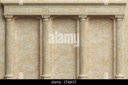 Marble antique wall arcade of the ancient world Stock Photo - Alamy