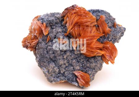 Crystallized sample of Baryte, sulfate mineral Stock Photo - Alamy