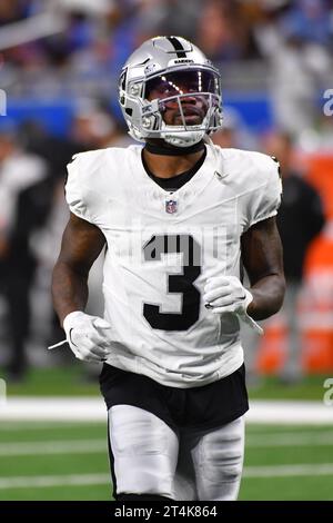 DETROIT, MI - OCTOBER 30: Las Vegas Raiders LB Darien Butler (58 ...