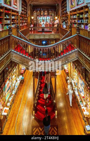 Portugal Oporto Porto Livraria Lello coloured stained glass window by ...