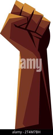 Martin Luther King Day, raised white and black hands and ribbon vector ...