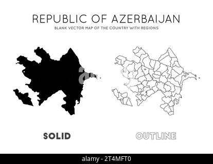 Azerbaijan map. Borders of Azerbaijan for your infographic. Vector ...