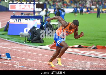 Isayah Boers (Netherlands). 4x400 relay final. European Championships ...