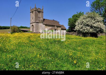 Village Church of St. Nicholas, Slaughterford, Wiltshire, England, UK ...