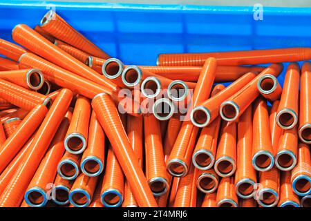 plastic material spindles rollers, closeup of photo Stock Photo - Alamy