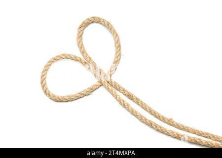 Coiled rope isolated over a white background Stock Photo - Alamy