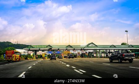 Malaysia. Modern Highway (North-South Expressway E2) between Melaka and ...