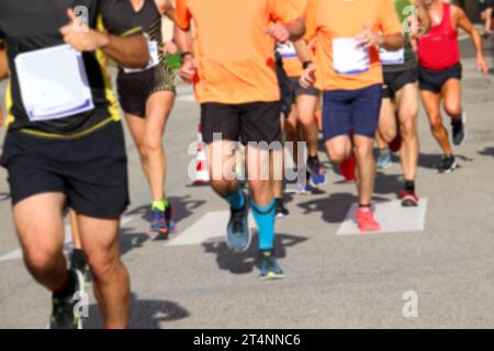 INTENTIONALLY BLURRED ideal as a sports background of people during the ...