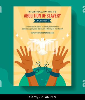 Slave Trade and Abolition Day Vertical Poster Cartoon Hand Drawn ...