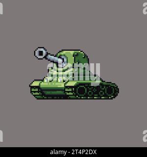 Fully editable pixel art tank Royalty Free Vector Image Stock Vector ...