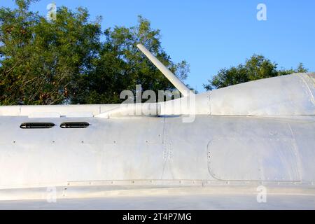 Fighter aircraft aluminum alloy shell Stock Photo - Alamy