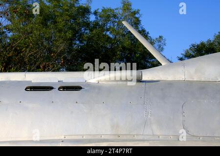 Fighter aircraft aluminum alloy shell Stock Photo - Alamy