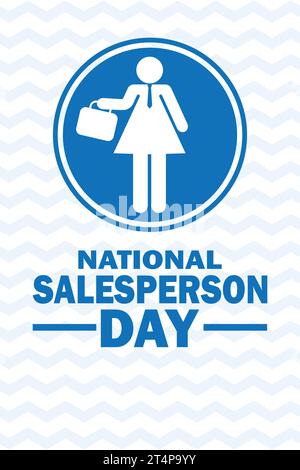 National Salesperson Day Vector illustration. Holiday concept. Template ...