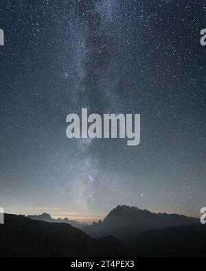 A vertical shot of a beautiful starry sky Stock Photo - Alamy