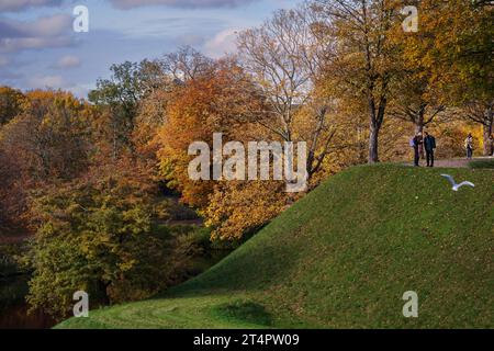 Autumn colors at the Kastellet fort in Copenhagen, Denmark, Wednesday ...