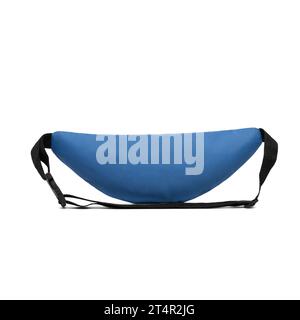 Blue waist bag for women, isolated on white. Clipping path included ...