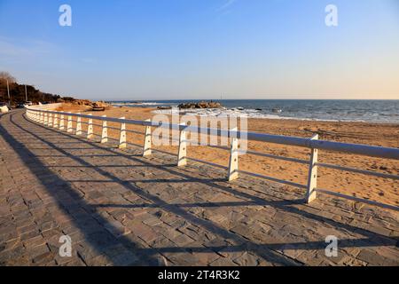 seaside handrail, closeup of photo Stock Photo - Alamy