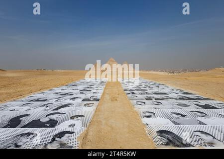 Cairo, Egypt. 26th Oct, 2023. Saudi artist Rashed Al Shashai poses ...