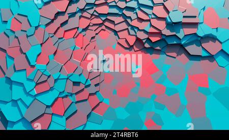 Voronoi fracture effect, floor, destroyed floor, cataclysm, asteroid ...