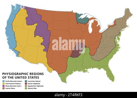 Regions of North America Stock Photo - Alamy