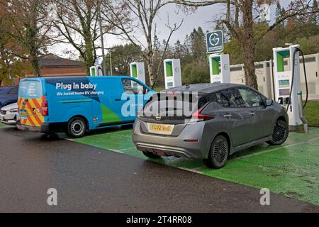 British Gas electric van charging at Gridserve Electric Highway in ...