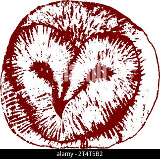 Hand-drawn red doodle face mask with boho pattern. Festival Mardi Gras ...
