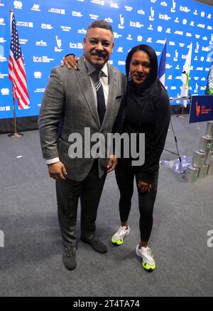 Ted Metellus, Vice President of Events and Race Director, NYRR, speaks ...