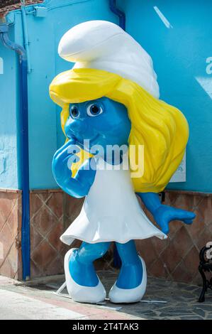 JUZCAR, SPAIN - OCTOBER 6, 2023: Visiting of blue Smurfs Village in ...