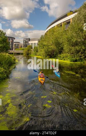 The River Chelmer running through Chelmsford City centre in Essex Stock ...
