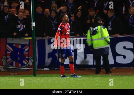 Rangers' Danilo celebrates after scoring his sides first goal during ...