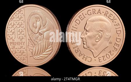 The new 1 penny coin & the first to feature KIng Charles III. The ...