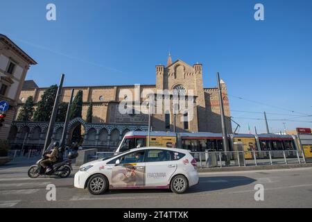 Taxi on the street at Florence, the capital city of the Tuscany region ...