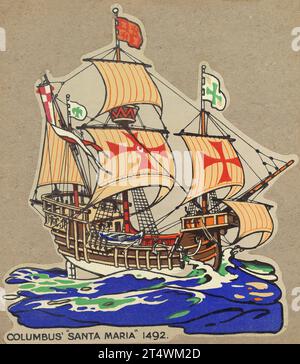 Carrack Santa Maria. Ship used by Christopher Columbus in his 1st ...