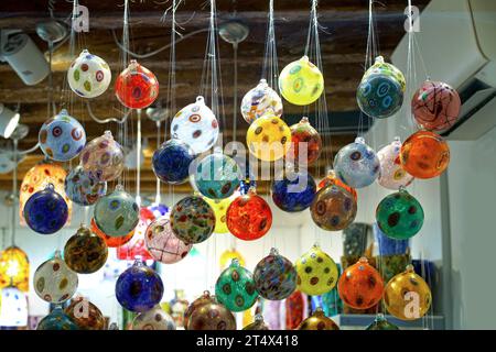 Coloured Glass Decorative Balloons In Shop Window In Venice Italy Stock ...