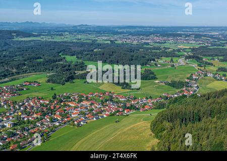 The region around Hohenpeissenberg in upper bavarian Pfaffenwinkel in ...