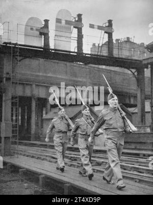 World War Two Local Defence Force Volunteers on parade in Hyde Park ...