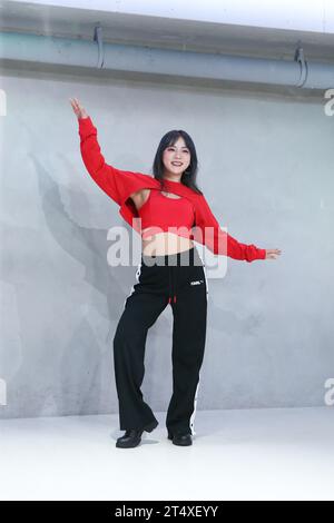 Taiwan-based Chinese singer Ding Dang rehearses for her concert in ...