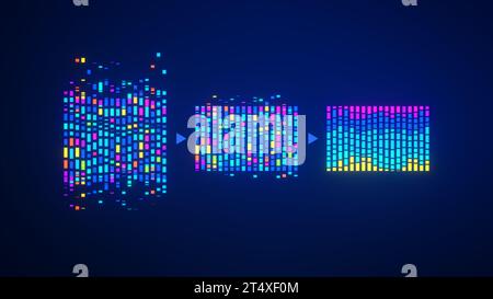 Big data analysed with AI technology for business analytics. Getting ...