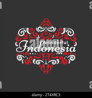 Wonderful indonesia lettering design Royalty Free Vector Stock Vector ...